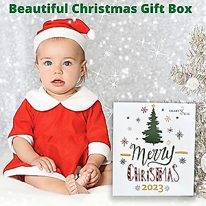 Heart's Sign Babys First Christmas Stocking 2024 Footsteps | My First Christmas Baby Boy and Baby Girl | Newborn Stockings Christmas Ornaments | Newborn Christmas Decor (Pink)