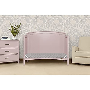 Dream On Me Asheville 4” Firm Fiber Crib And Toddler Mattress | Waterproof | GreenGuard Gold Certified | Dual-Sided Mattress | Grey Embossed Cover | Lightweight Reversible Design