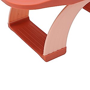 Qinlorgo Shoe Slots Organizer, Space Saving Shoe Stacker Double Layer Practical Handy for Home for Apartment (Orange)