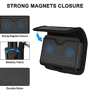 Cell Phone Holster for Samsung Galaxy Z Flip, Samsung Z Flip 3, Samsung Z Flip 4, Z Flip 5 Men Belt Clip Holster Card Slot Pouch Motorola Razr, Black