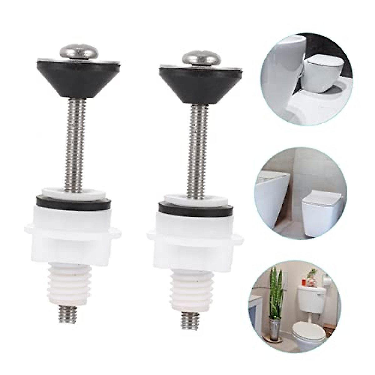 Uonlytech 10 Pcs Water Tank Fixing Screw Heavy Duty Hinges Stainless Steel Washers Metal Washers Toilet Accessories Toilet Tank Bolts Toilet Seats Fixed Screws Toilet Seats Bolts Water Tank