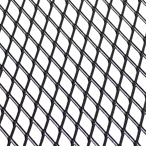 Sunnydaze Outdoor Curved Powder-Coated Black Metal Mesh Fire Pit Bench - Backless - Set of 2