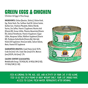 Weruva Classic Cat Food, Green Eggs & Chicken with Chicken Breast & Egg in Pea Soup, 3oz Can (Pack of 24)