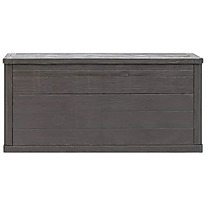 Tidyard Garden Storage Deck Box Plastic 74 Gal Lockable Garden Container Cabinet Toolbox for Patio, Lawn, Poolside, Backyard Outdoor Furniture 46.1 x 17.7 x 22 Inches (W x D x H)