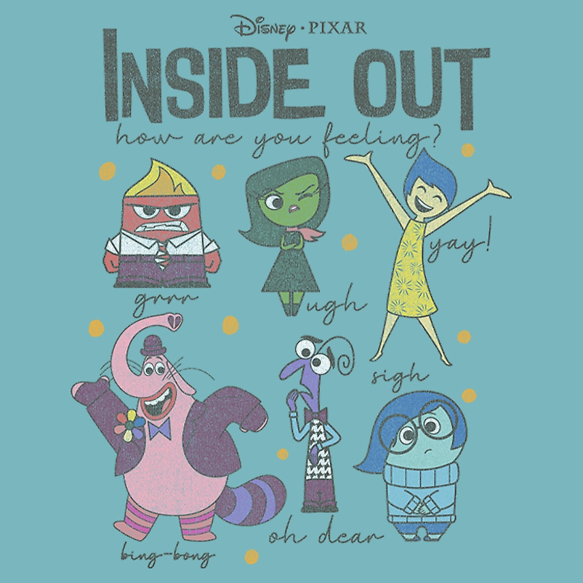 Pixar Inside Out Feels Women's Racerback Tank Top, Tahiti Blue, Large