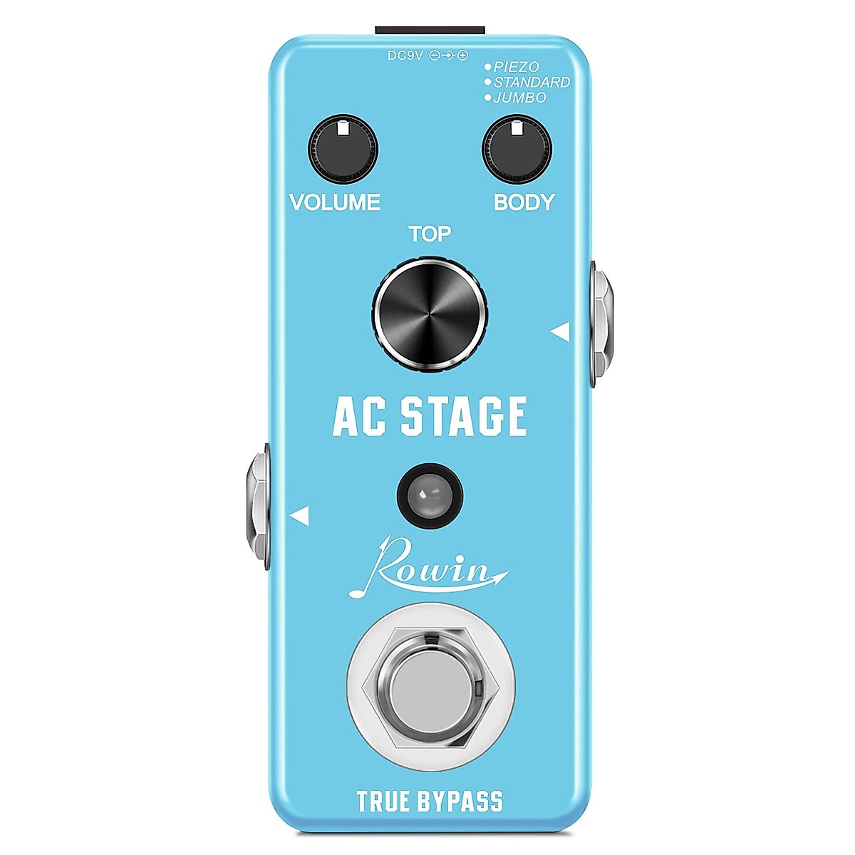 Rowin Harmonizer Digital Guitar Effect Pedal Polyphonic Pitch Shifter Octave Harmonic Mini Single Effect with True Bypass LEF-3807