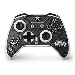 Skinit Decal Gaming Skin compatible with Xbox One S Controller - Officially Licensed NBA San Antonio Spurs Dark Rust Design