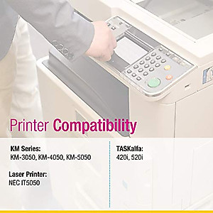 CS Compatible Toner Cartridge Replacement for Kyocera Mita TK-717 TK717 Black KM Series KM-3050 KM-4050 KM-5050 Laser Printer NEC IT5050 TASKalfa 420i 520i Toner Cartridge Black