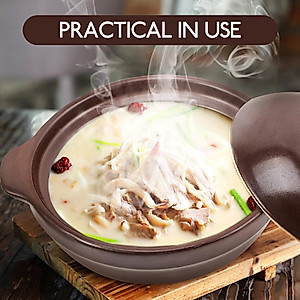 Cookware Japanese Tools Stew Pots with Lids Ceramic Cooking Pot Casserole Clay Pot Soup Cooking Clay Pot Kitchen Stockpot Earthenware Cooking Pot Home Stew Pot Stove