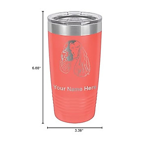 LaserGram 20oz Vacuum Insulated Tumbler Mug, English Cocker Spaniel, Personalized Engraving Included (Coral)