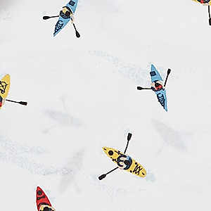 Eddie Bauer - Queen Sheets, Cotton Percale Bedding Set, Crisp & Cool Home Decor (Kayaks, Queen)