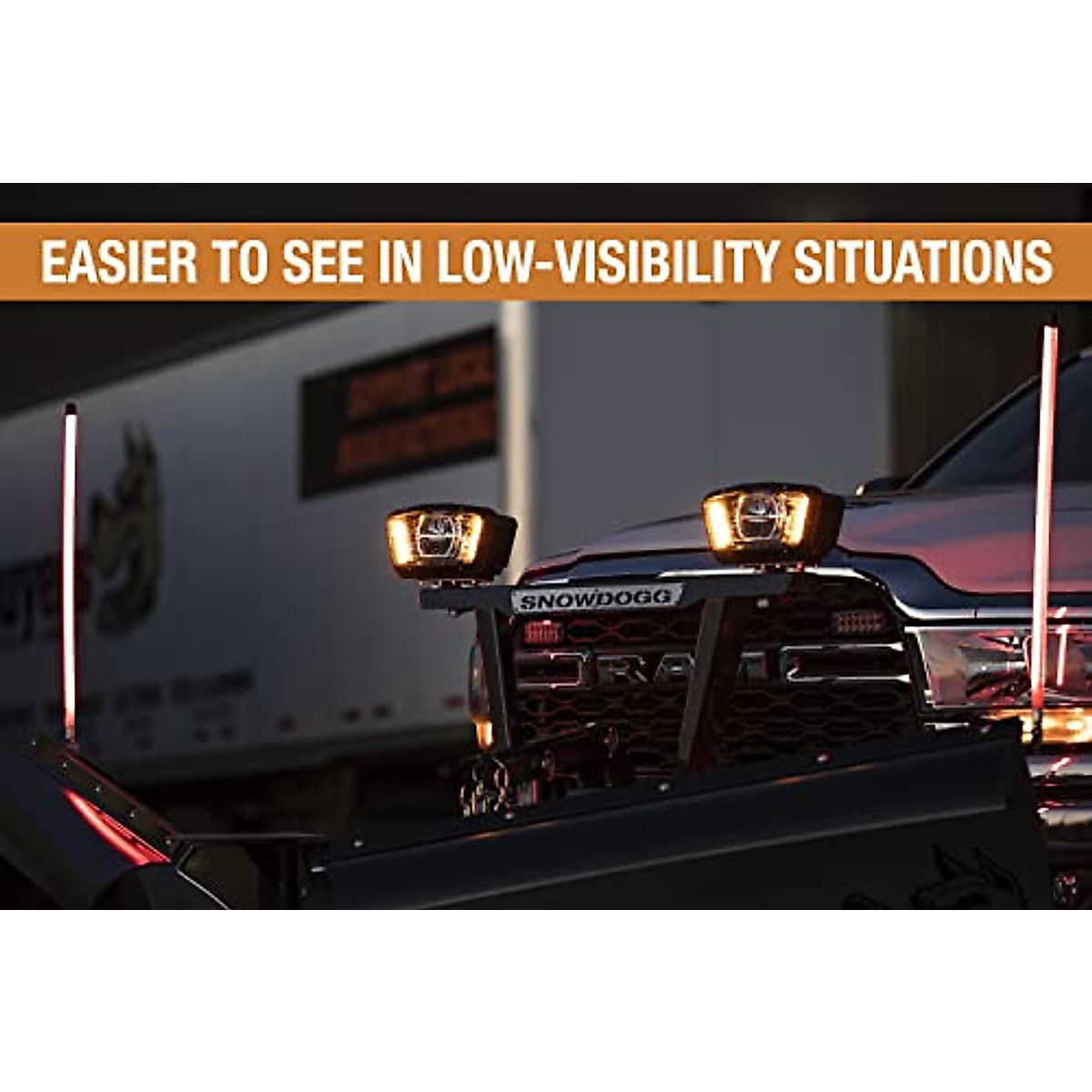 SaltDogg 1308136 36 Inch Illuminated LED Snow Plow Guides, Snow Plow Blade Markers for High Visibility