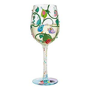 Enesco Lolita Wine Glass Song Birds, 15 ounces