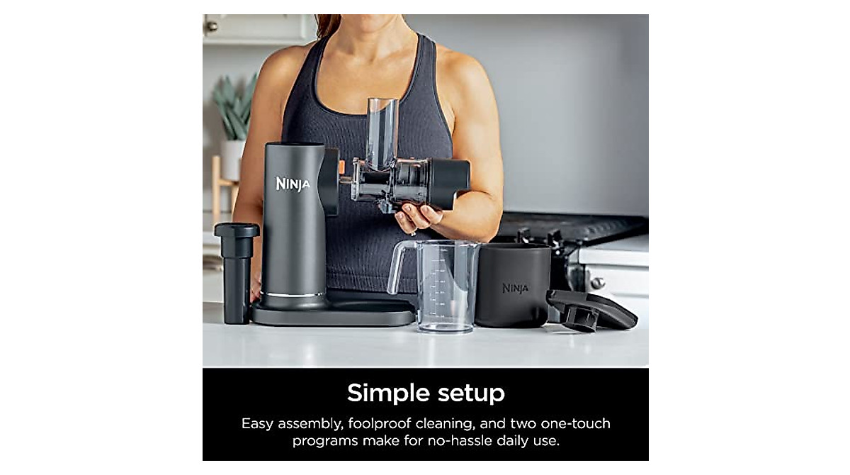 Ninja JC151 NeverClog Cold Press Juicer – Compact & Powerful Juicing