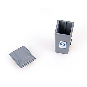 Yardwe 5pcs Garbage Cans Trash Can 1: 100 Mini Curbside Vehicle Garbage Bin Recycle Can Rubbish Storage Bin Kids Learning Educational Micro