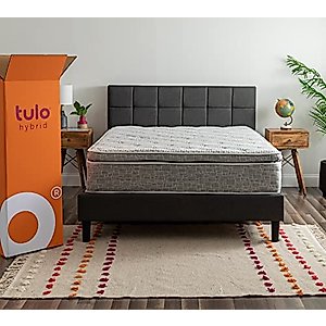 Tulo by Mattress Firm | 12 INCH Memory Foam Plus Coil Support Hybrid Mattress | Bed-in-A-Box | Plush Comfort | Queen