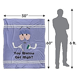 South Park Towelie Wanna Get High Officially Licensed Silky Touch Super Soft Throw Blanket 50" x 60"