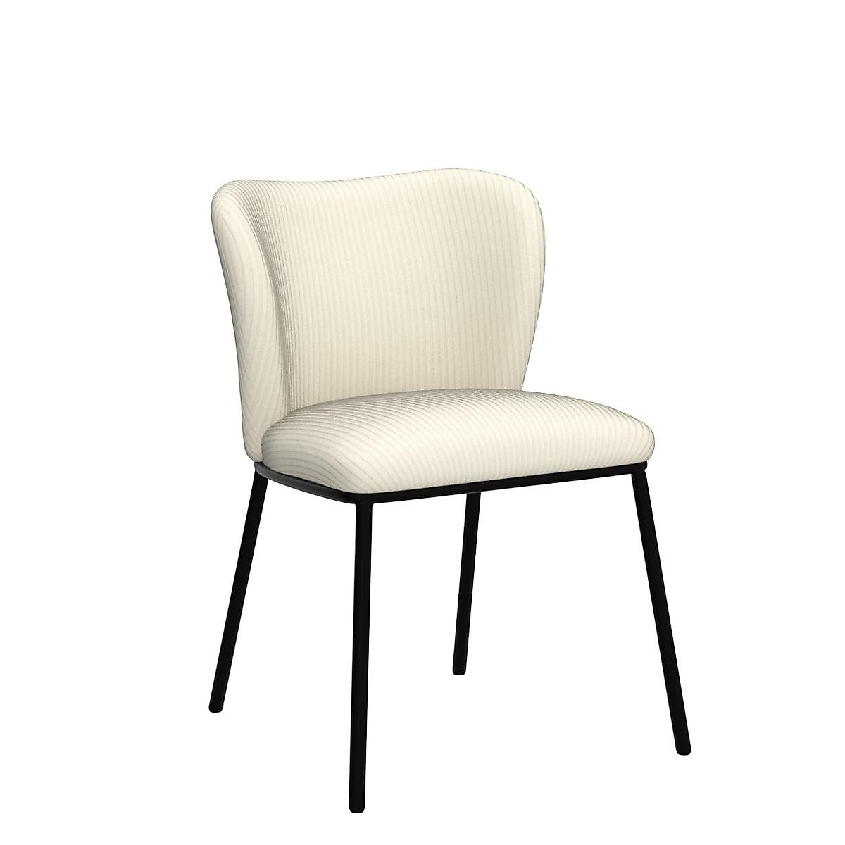 SIMTONAL Dining Room Chairs Set of 4, Kitchen Chairs with Metal Legs, Beige