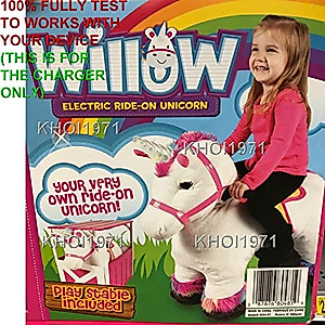 KHOI1971 Wall AC Adapter Power Cable Cord Compatible with Dynacraft Unicorn Stable Buddies Willow Plush Ride-On 8804-81 6V-Volt Battery