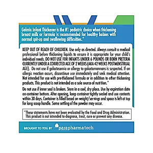 Gelmix Infant Thickener for Breast Milk & Formula, 4.4 oz Jar