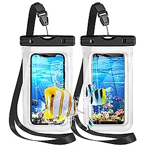 Universal Waterproof Case, 2 Pack, IPX8 Clear Waterproof Phone Pouch, Waterproof Phone Case Phone Dry Bag Compatible with iPhone 13 Pro Max/12 Pro/8/7, Galaxy S22 ultra/S20, Google Pixel 6 up to 7.0"
