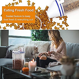 TBMax Pet Food Container for Dogs Cat Food Container with Pour Spout + Seal Buckles + BPA-Free Plastic + Airtight for Birds