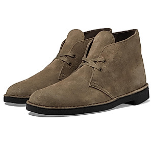 Clarks Men's Desert Chukka Boot, Dark Grey Suede, 8.5