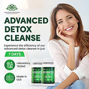 Salutem Vita Advanced Detox Cleanse, Natural Detox & Cleanse with Milk Thistle, Licorice Powder, and More, Body Cleanse Detox for Women and Men, 84 Capsules, 2 Pack