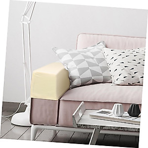 GOOHOCHY 2Pcs Universal Sofa Armrest Covers Elastic Protective Covers for Sofas Beige Comfortable Long-Lasting Decor