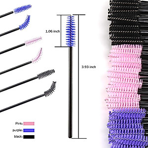 Disposable Mascara Wands, 300 Pcs Teenitor Eyelash Brushes Set Eyebrown Makeup Brush Applicators Kit For Thick Or Thin, Long Or Short Eye Lashes