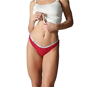 CINVIK Ladies Cotton Front Low Thongs Organic Cotton Comfortable No Show Workout Low Rise Hipster Panties G-String Big Women Thong Set 3XL