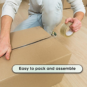 The Boxery 8x6x4'' Corrugated Shipping Boxes 100 Boxes