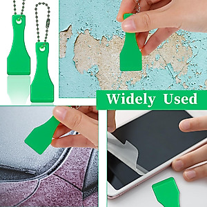 10 Pcs Lotto Scratcher Tool Plastic Scraper Tool Keychain Scraper for Lottery Ticket Lotto Scratcher Keyring Scoop Shape Lotto Scratcher Keyring Scraper for Label Sticker Remover Tool Green