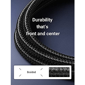 UGREEN Cat 7 Ethernet Cable 15FT High Speed Braided Internet Cord Cat7 RJ45 Shielded Indoor Heavy Duty LAN Network Cables Compatible for Gaming PC PS5 PS4 PS3 Xbox Modem Router Smart TV 15FT
