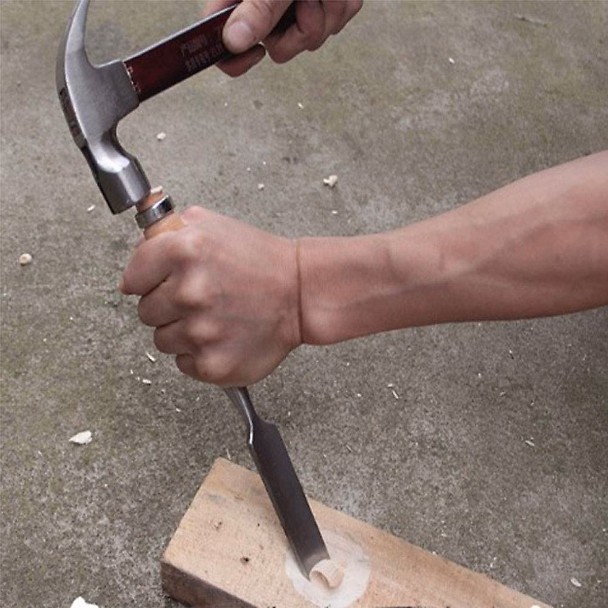 Chisel Set Woodworking Chisel Semicircle Chisel Wooden Handle Engraving Knife Woodworking Tools, Carbon Steel Blade Wood Handle(4 Pieces) Hand Tools