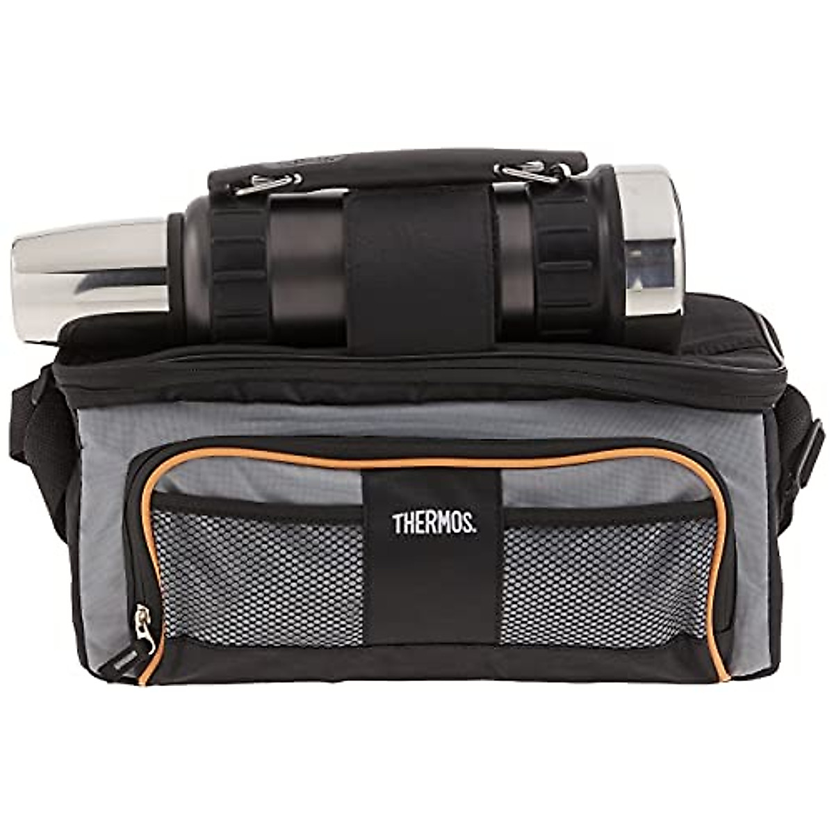 Thermos Lunch Lugger Cooler and Beverage Bottle Combination Set, Gray