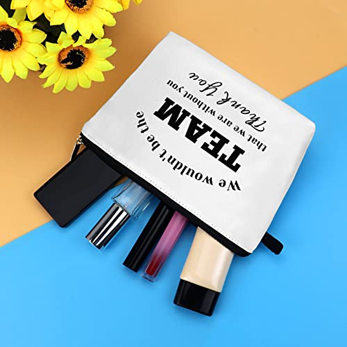 Boss Gift Coach Thank You Gift Makeup Bag for Women Leader Boss Appreciation Gift Cosmetic Bag Leader Coworker Leaving Going Away Gift Basketball Soccer Team Coach Leader Christmas Thanksgiving Gift