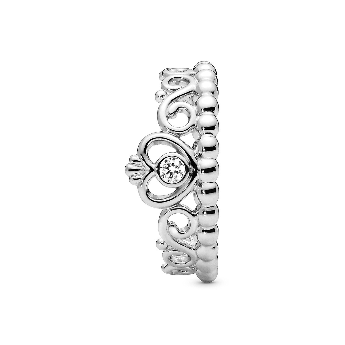Pandora Princess Tiara Crown Ring - Sterling Silver Ring for Women - Layering or Stackable Ring - Gift for Her - Sterling Silver with Clear Cubic Zirconia - Size 6