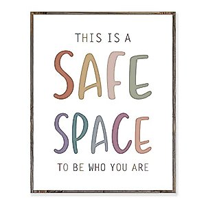 Safe Space Wall Decor Kids Room Wall Art Educational Print Homeschool Print Classroom Decor Inclusive Art Without Frame - 8x10"
