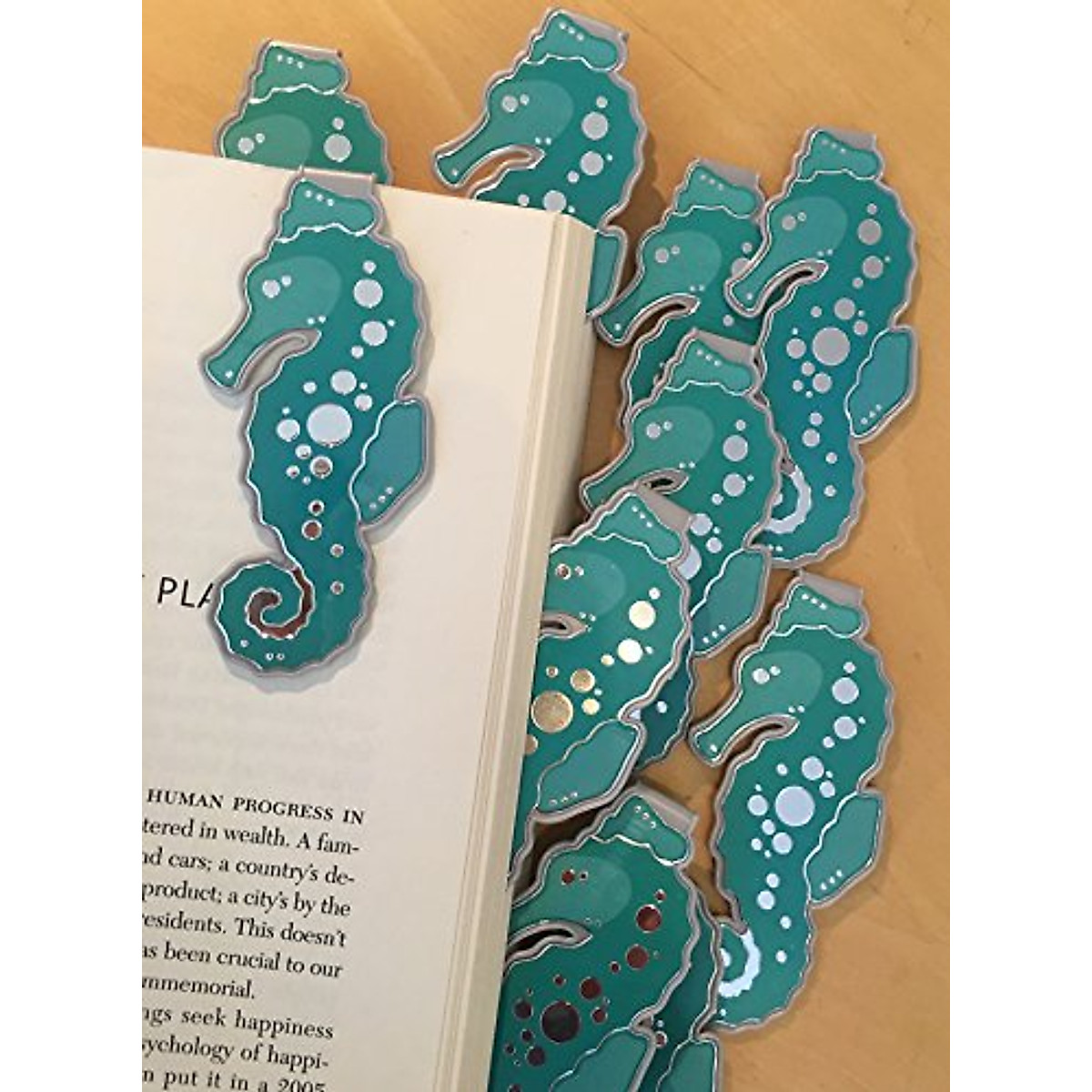 Seahorse Bulk Bookmarks Clip Over The Page (Set 10) Bulk Bookmarkers for Kids Girl’s boy’s Teens. Perfect for Gifts, Student Incentives, Reading Incentives, Awards!