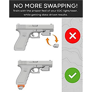 MagMount - Rail Mount Base Plate for Glock and Mantis X2, X3 and X10 | Fits Glock 17 19 22 23 26 | Magazine Base Plate Replacement (Orange)