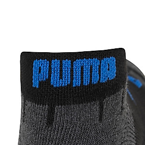 PUMA mens 8 Pack Low Cut Running Socks, Black, 10 13 US