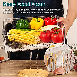 Refridge Organizer Bins, 5 Pack Pantry Organization and storage With Lids, Clear Plastic Storage Bins With Removable label *1 And Refrigerator Liners Mats *4 For Soda, Fruits, Vegetable, Food, Drinks
