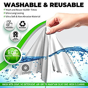 Python Premium Cloth for High Definition Lenses, Glasses, Screens and Expensive Optics - Large Scratch-Free Cleaning & Polish Cloth 12x16in