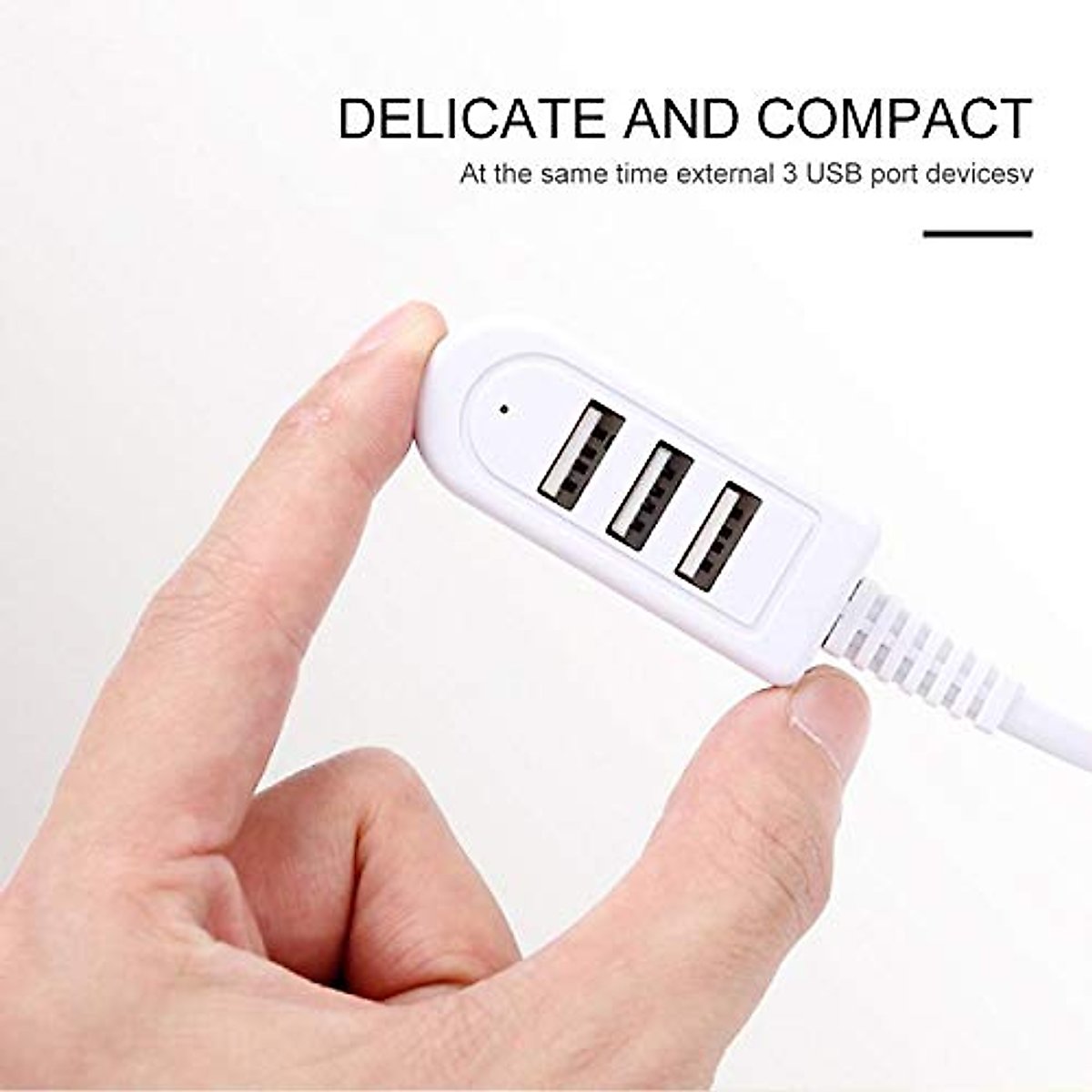 Lysee Data Cables - Multi-Function USB 3A Charger Expansion Multi-Port Converter HUB Hub for Laptop Desktop Port Splitter in Stock - (Color: White, Cable Length: 30CM)
