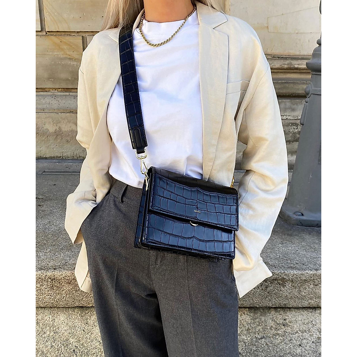 JW PEI Women's Mini Flap Crossbody (Black)