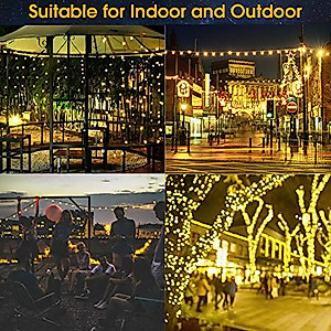 Kosuroum Christmas Crystal Lights 40 LED 25ft 8 Modes Super Bright Crystal Globe Solar String Lights,Waterproof Solar Ball Lights for Christmas Tree Decor Home Garden Patio Gazebo Yard Wedding Party