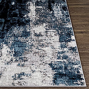 Artistic Weavers Houda Modern Abstract Area Rug, 7'10" x 10'3", Navy/Aqua