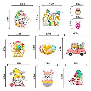 36 Pcs Easter Decorations Hanging Swirls, NO-DIY Easter Party Decorations, Easter Party Supplies Whirls Glitter Foil Ceiling Swirls, Easter Hanging Decorations