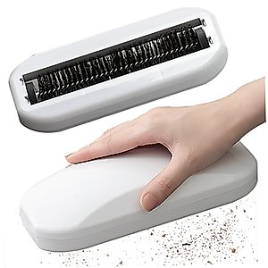 Crumb Sweeper Carpet Brush Carpet Sweeper 2PCS Handheld Rolling Ergonomic Pp Bristle Nutshell Crumb Brush Abs Cleaning Crumber for Table Bed Sofa Carpet